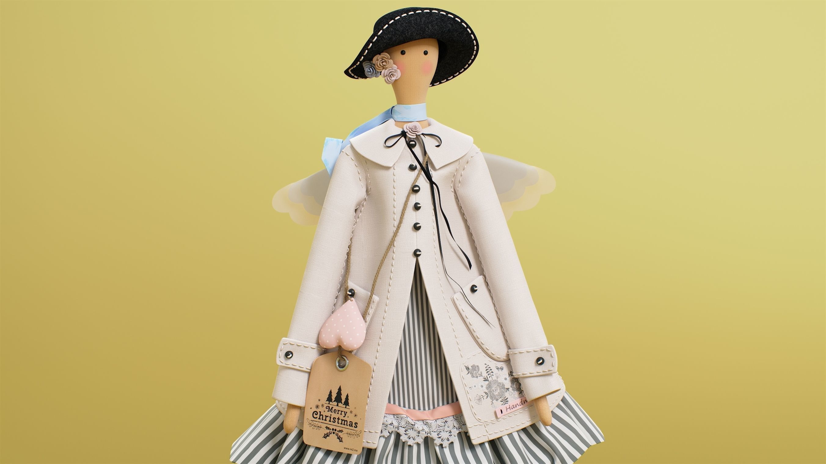 Tilda doll 01 3D model | CGTrader