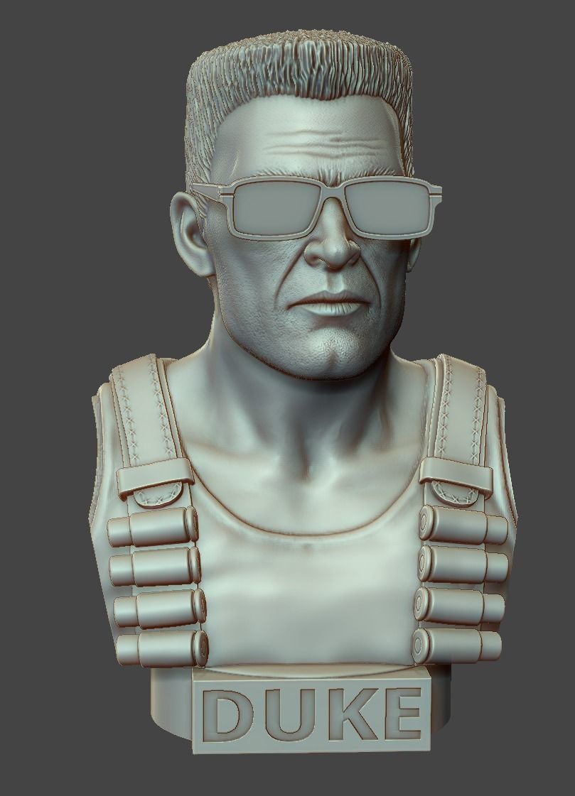 Duke Nukem Bust 3D model 3D printable | CGTrader