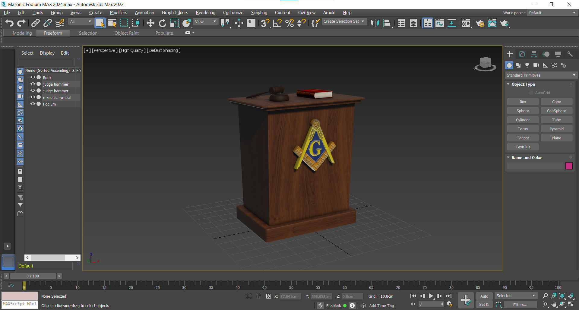 3D model Masonic Podium VR / AR / low-poly | CGTrader
