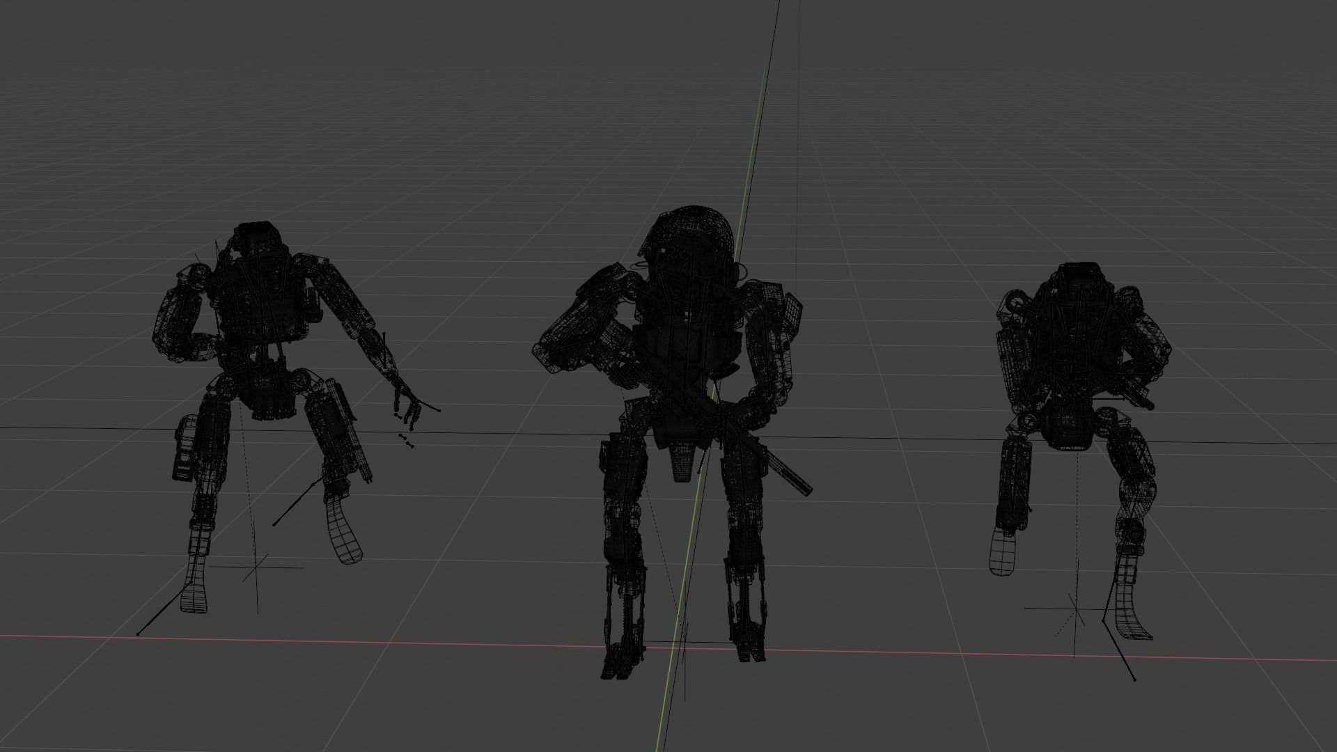 Humanoid Army and Police Robot free 3D model rigged | CGTrader