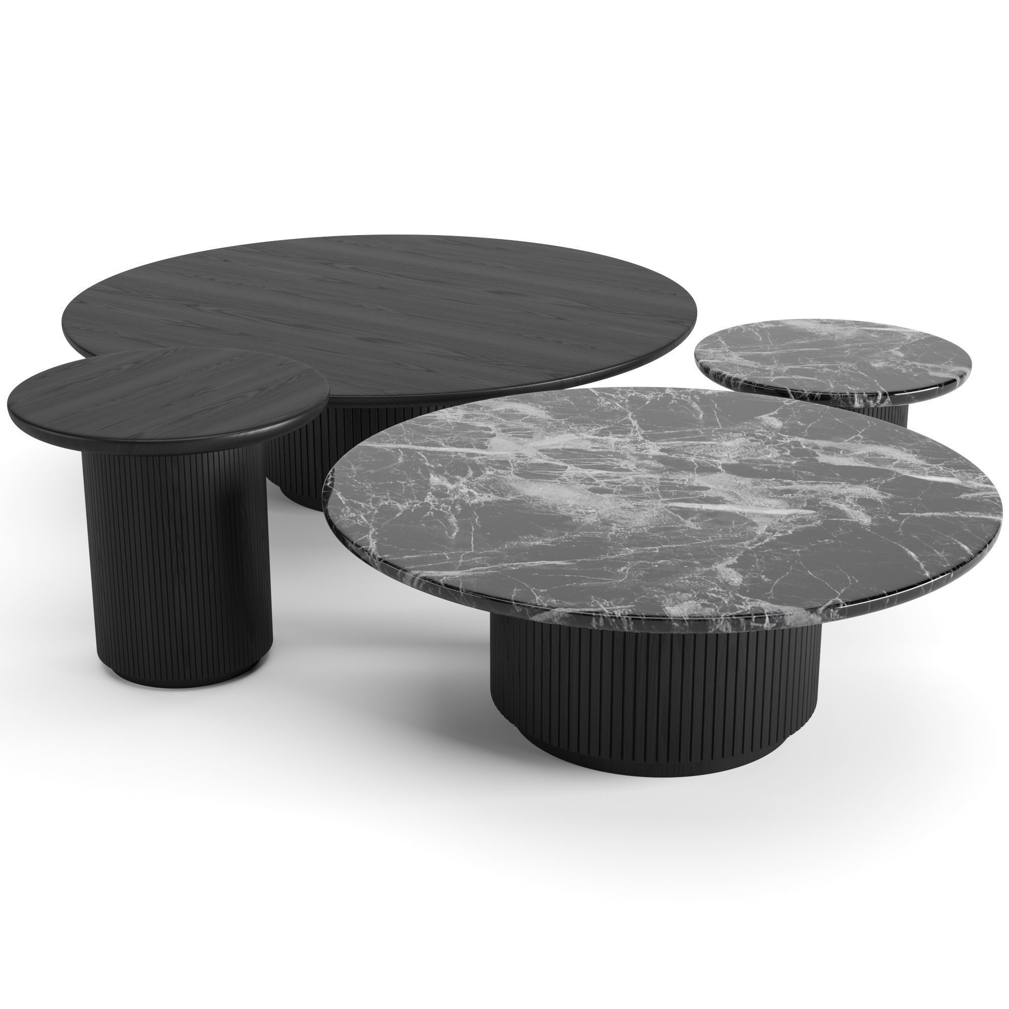 Gubi Moon Coffee Tables Set 3D model | CGTrader