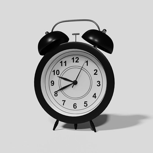 3D model Analog Alarm Clock VR / AR / low-poly | CGTrader