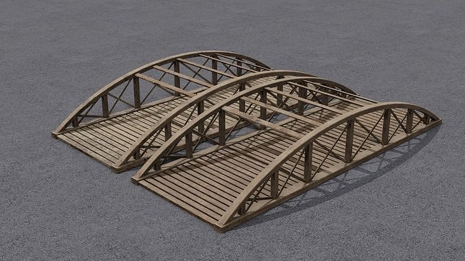 3D Model Collection Wooden bridge VR / AR / low-poly | CGTrader