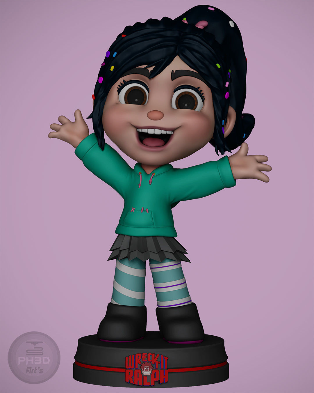 Vanellope Von Schweetz 3D model 3D printable | CGTrader