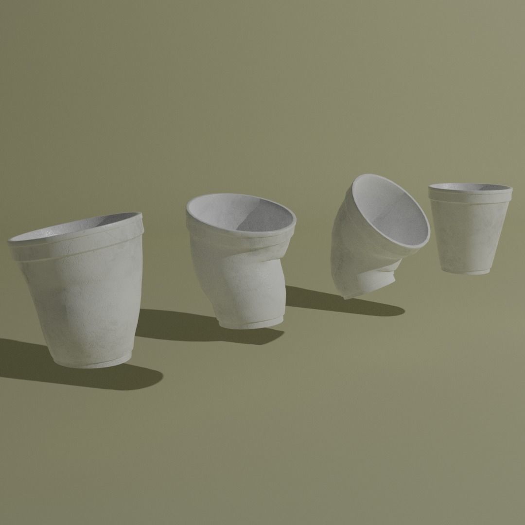 Styrofoam Cups 3D model | CGTrader