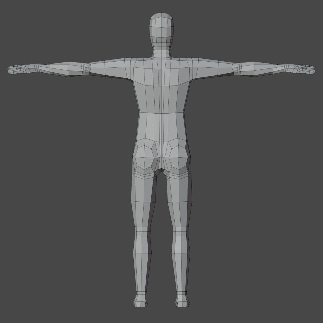 Low Poly Human Base Mesh Free free VR / AR / low-poly 3D model | CGTrader