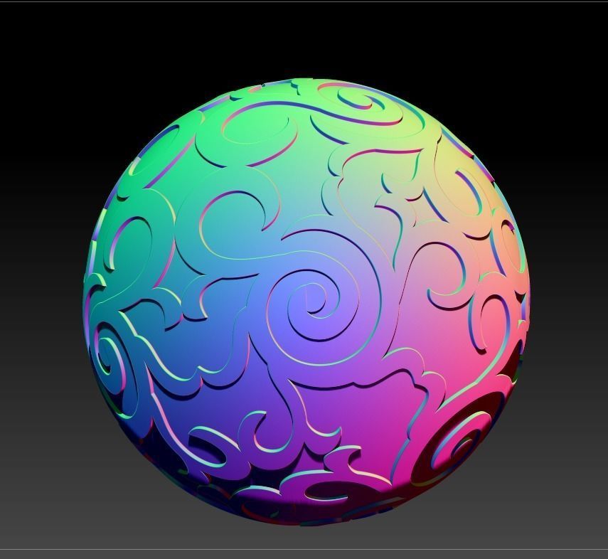 Relief 3D hollow sculpture ball model design download 3D model 3D ...
