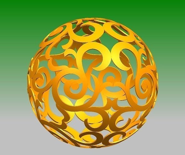Relief 3D hollow sculpture ball model design download 3D model 3D ...