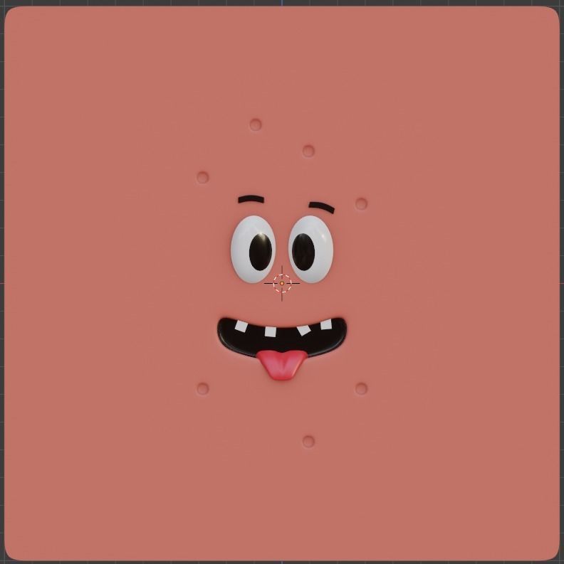 Sponge spongebob squarepants face with holes free 3D model | CGTrader