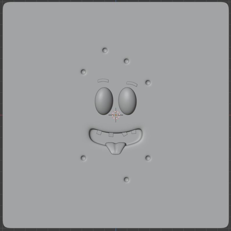 Sponge spongebob squarepants face with holes free 3D model | CGTrader