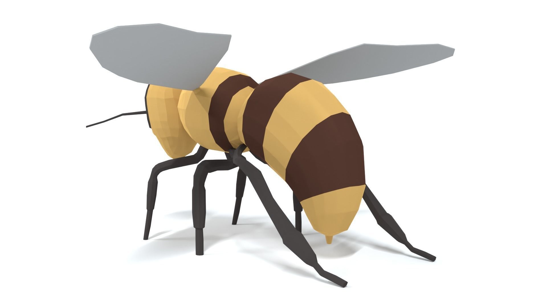 3D model Low Poly Cartoon Honey Bee VR / AR / low-poly | CGTrader