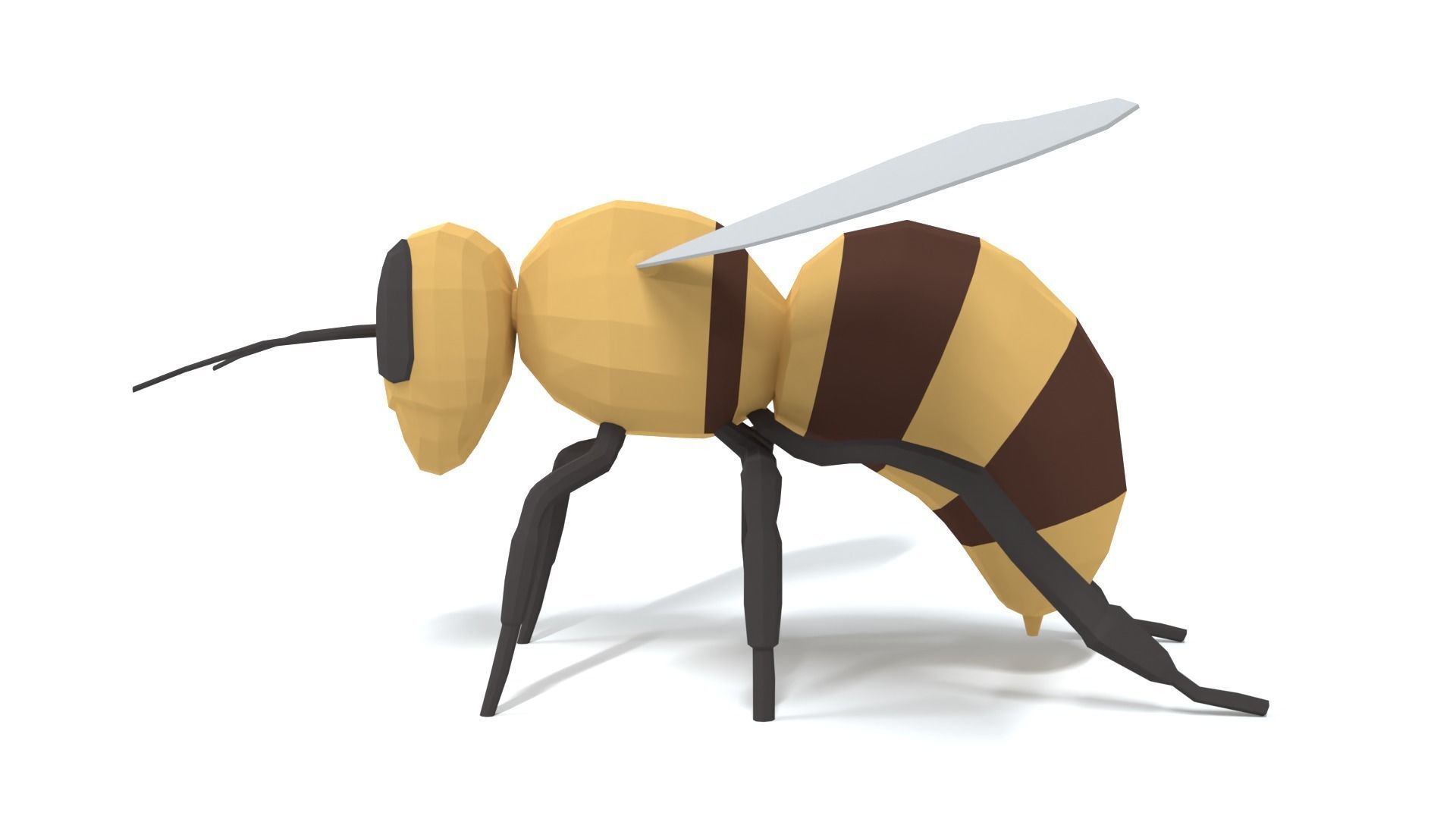 3D model Low Poly Cartoon Honey Bee VR / AR / low-poly | CGTrader
