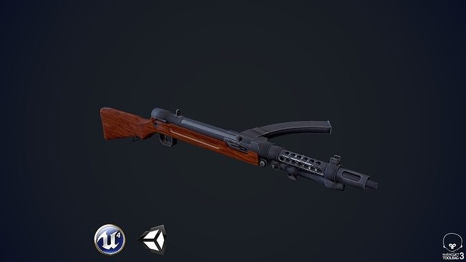 3D model Type 100 weapons VR / AR / low-poly | CGTrader