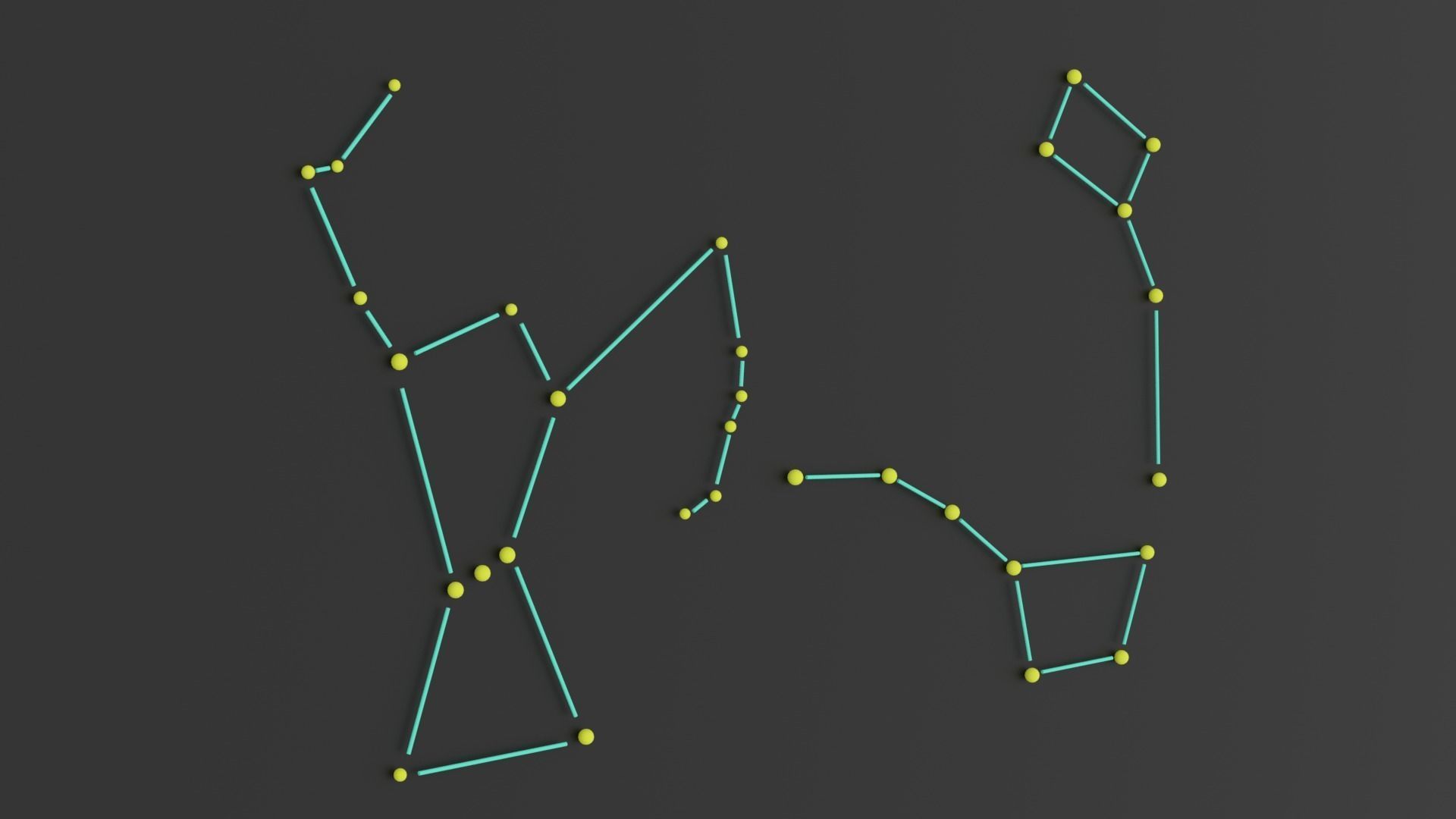 Orion Ursa Minor Ursa Major Constellation 3D model | CGTrader