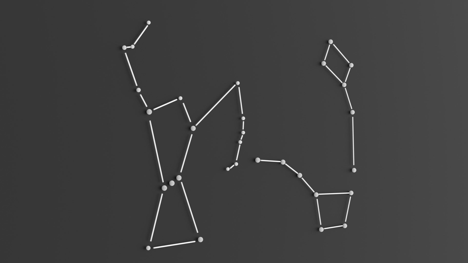 Orion Ursa Minor Ursa Major Constellation 3D model | CGTrader