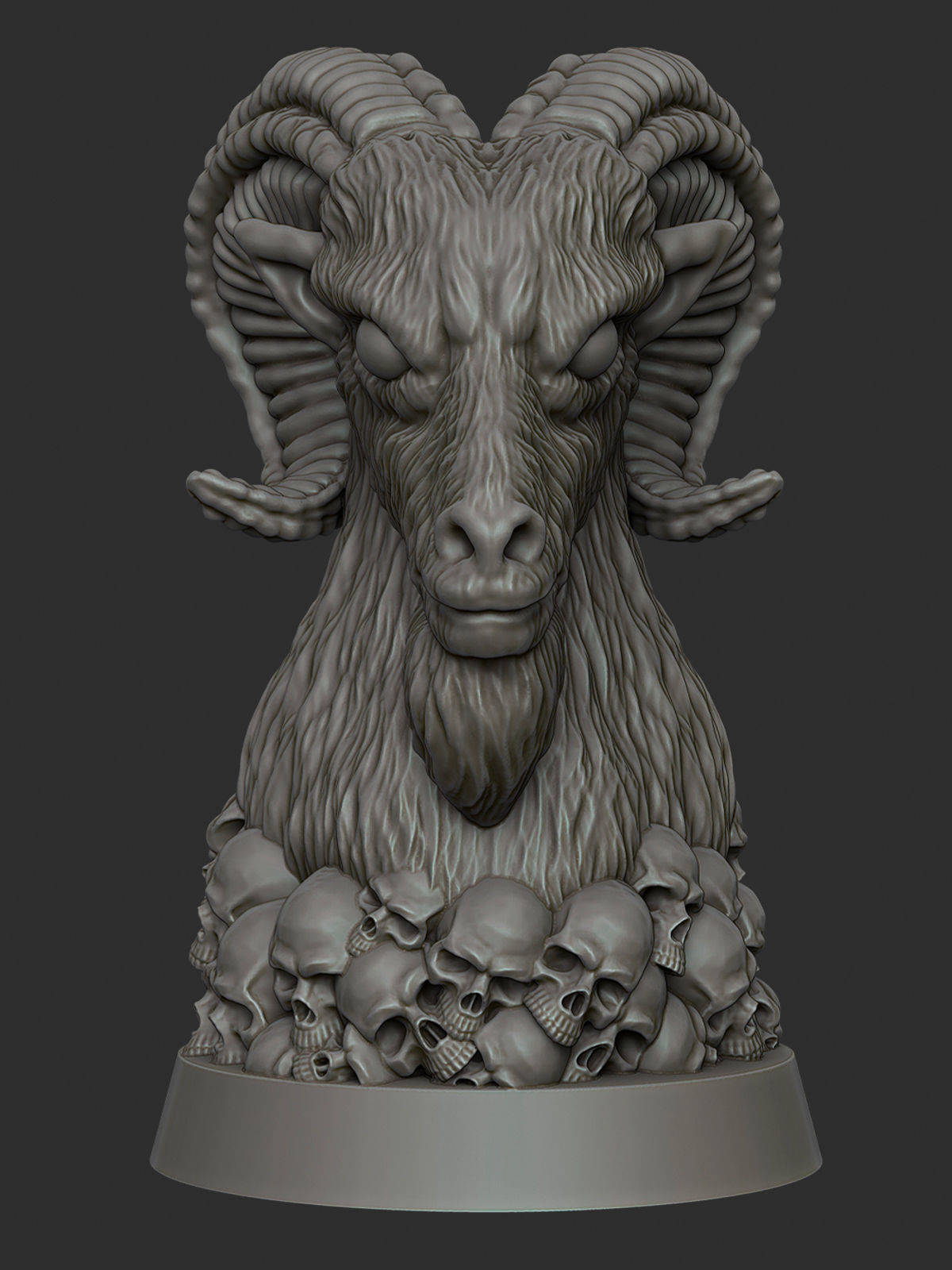 Baphomet Bust 3D model 3D printable | CGTrader