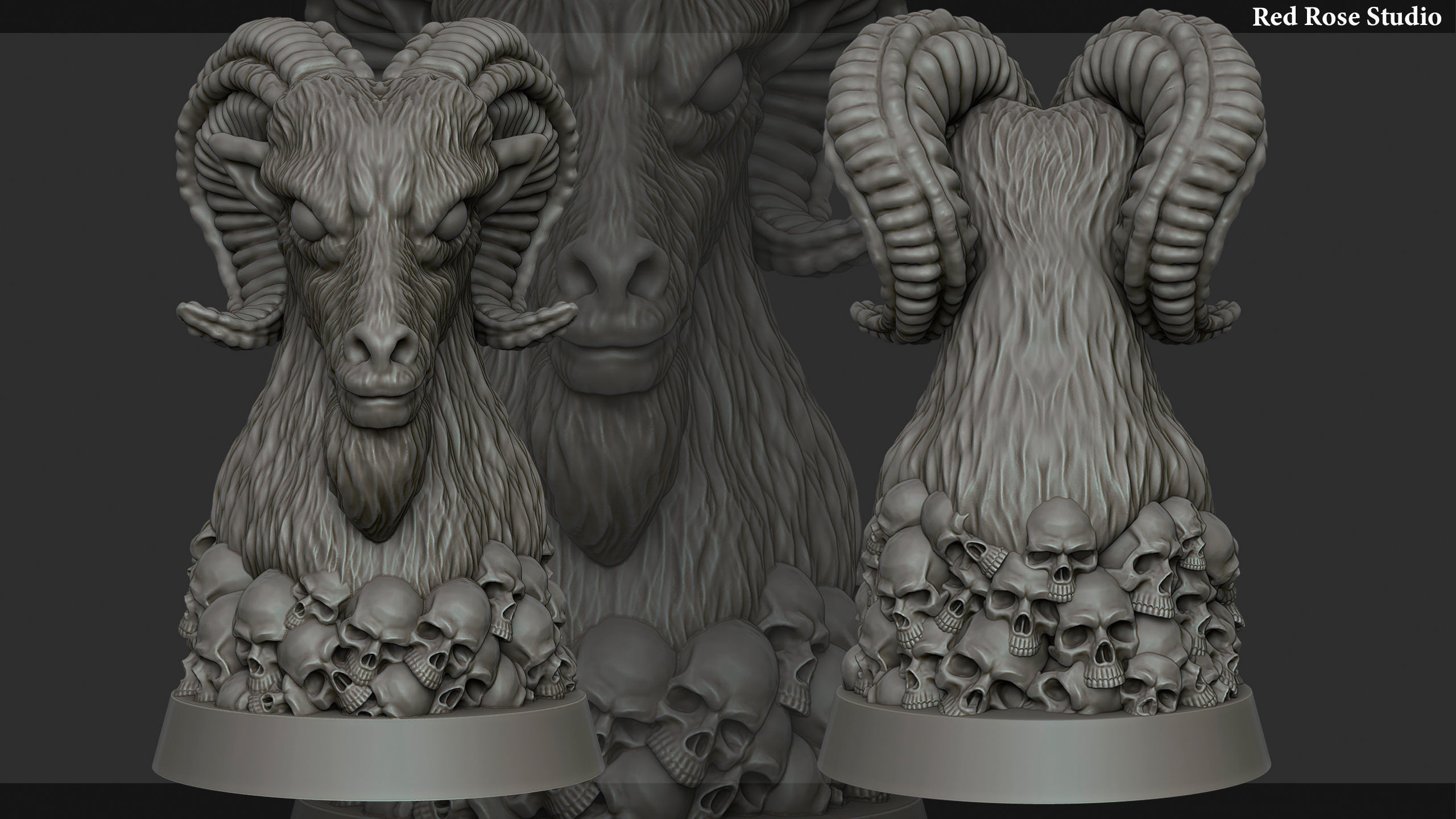 Baphomet Bust 3D model 3D printable | CGTrader