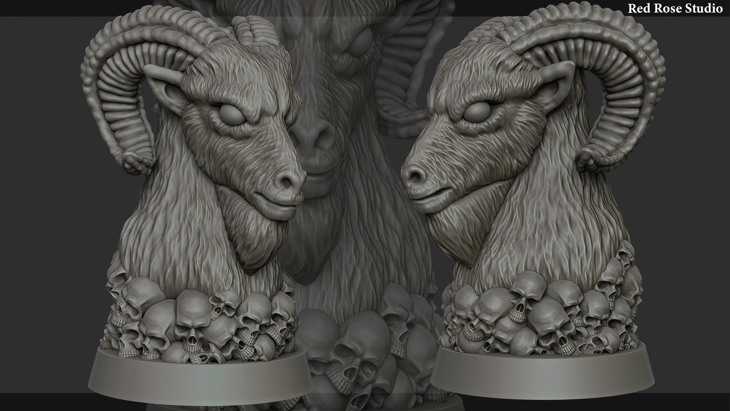 Baphomet Bust 3D model 3D printable | CGTrader