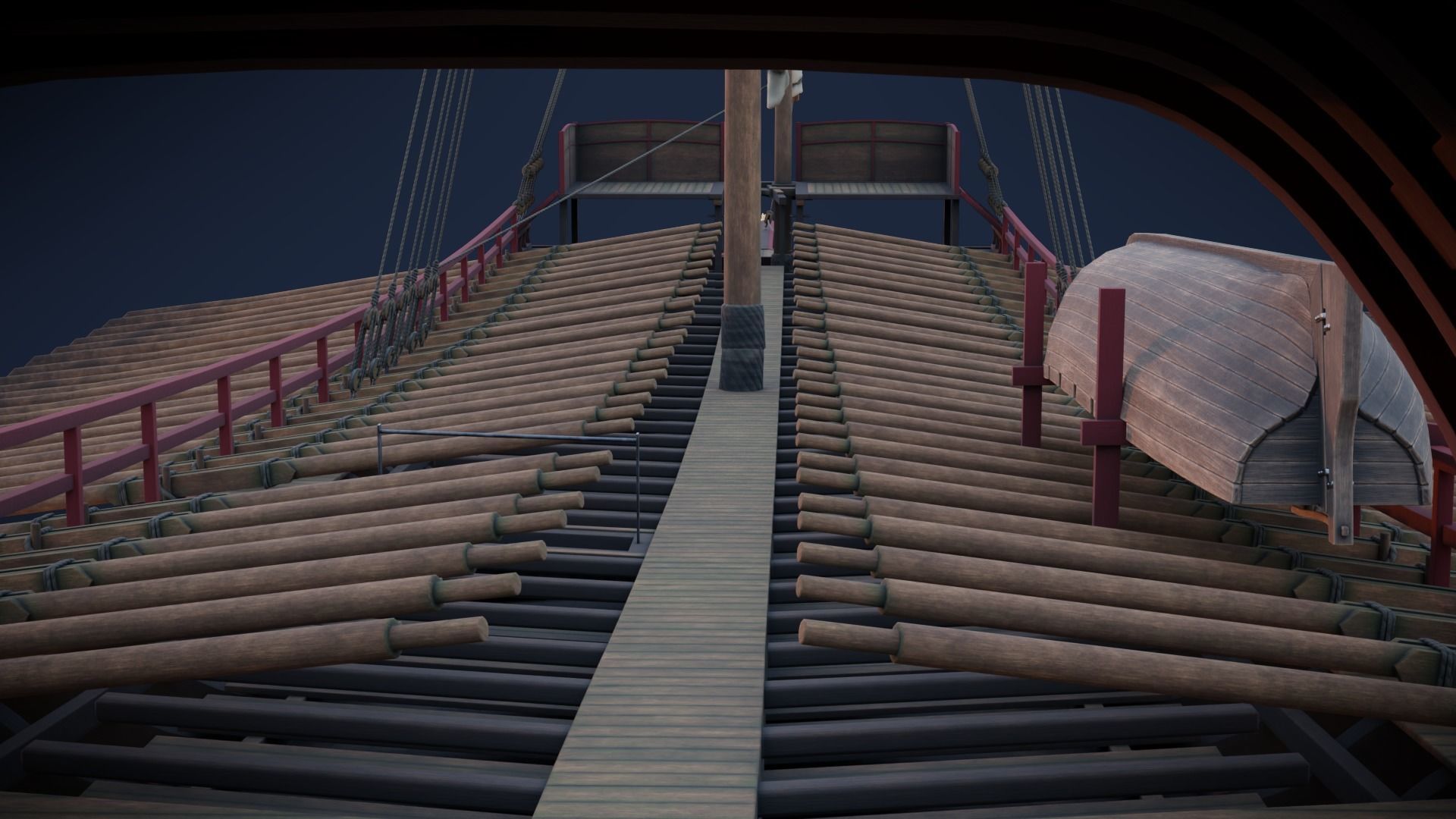 3D model Medieval Galley VR / AR / low-poly | CGTrader