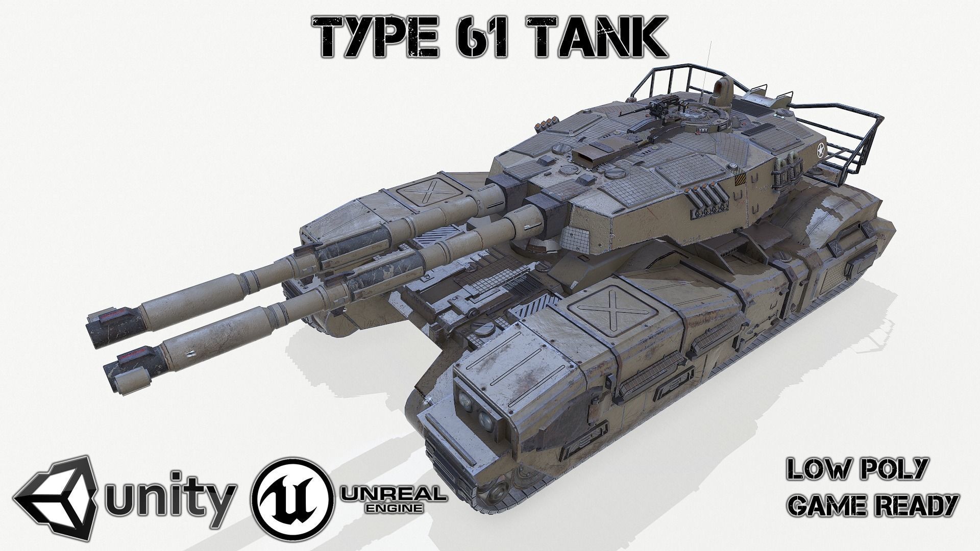 3D model Type 61 tank VR / AR / low-poly | CGTrader