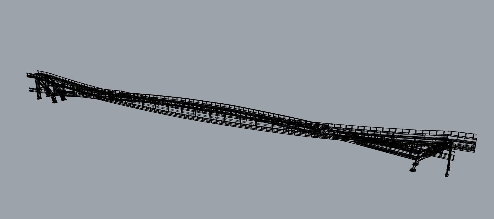 Passerelle Simone-de-Beauvoir Pedestrian Bridge Paris 3D model | CGTrader