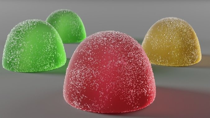 Gumdrops gummy candy 3D model | CGTrader