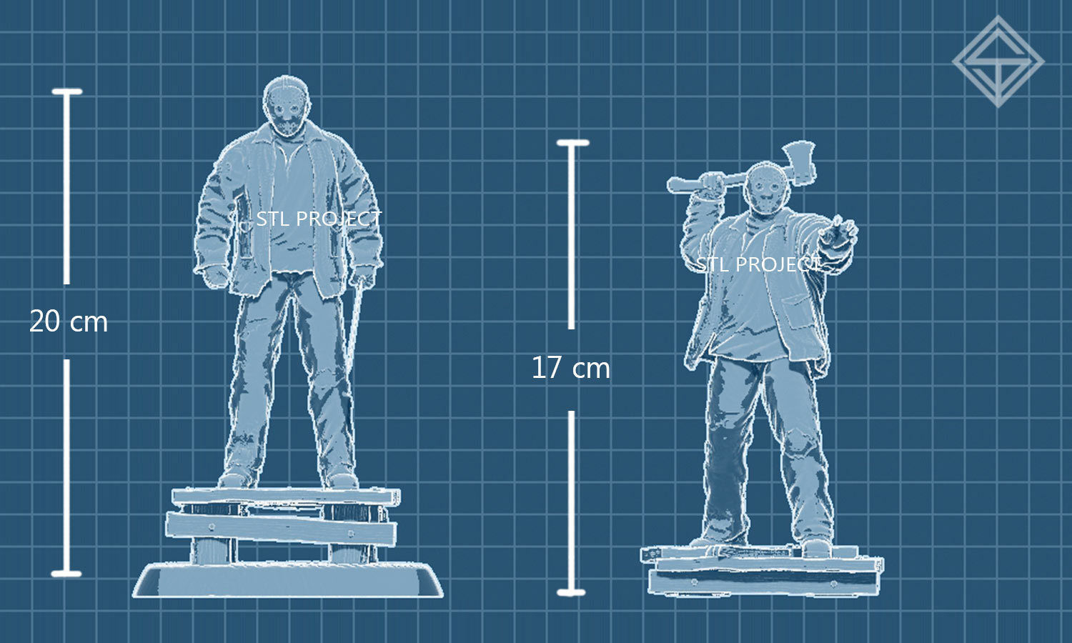 Jason friday person action figure 3D model 3D printable | CGTrader