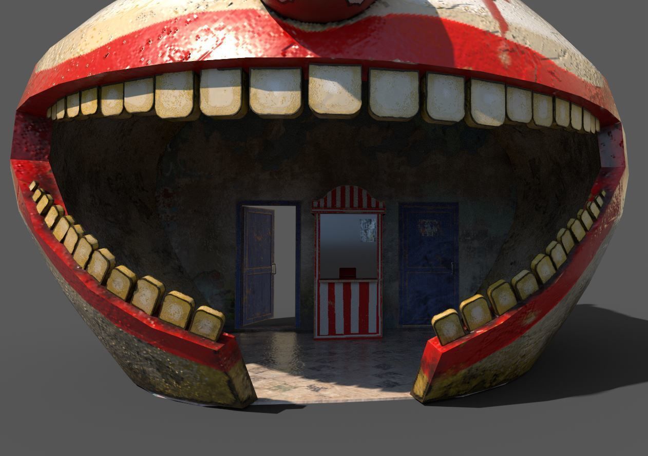 Bad Clown Ticket Booth 3D model | CGTrader
