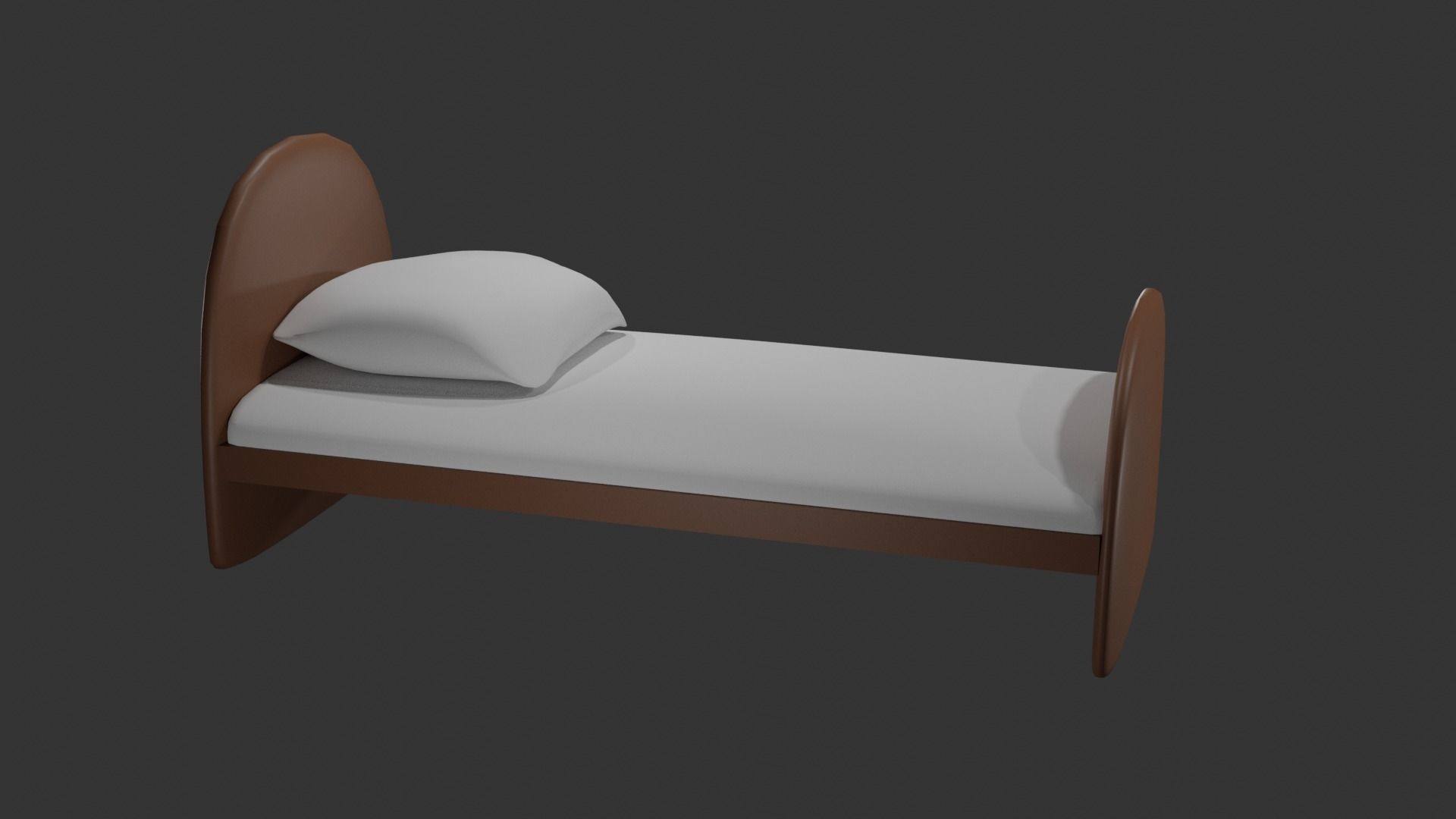 Simple single bed 3D model | CGTrader