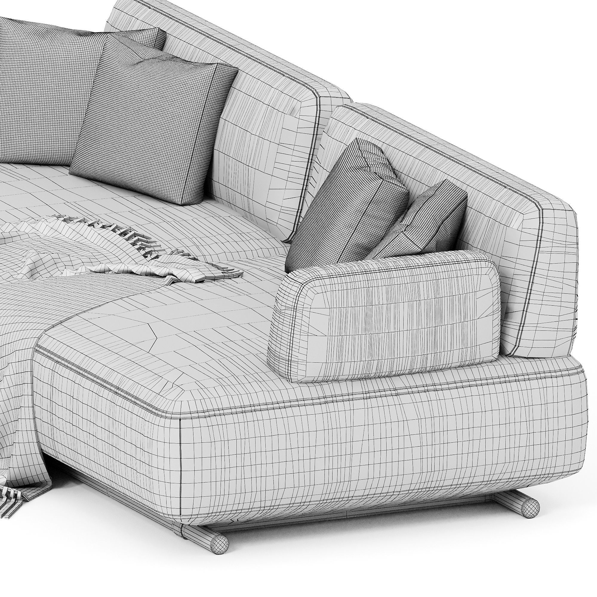 Natuzzi cava two seaters sofa 3D model | CGTrader