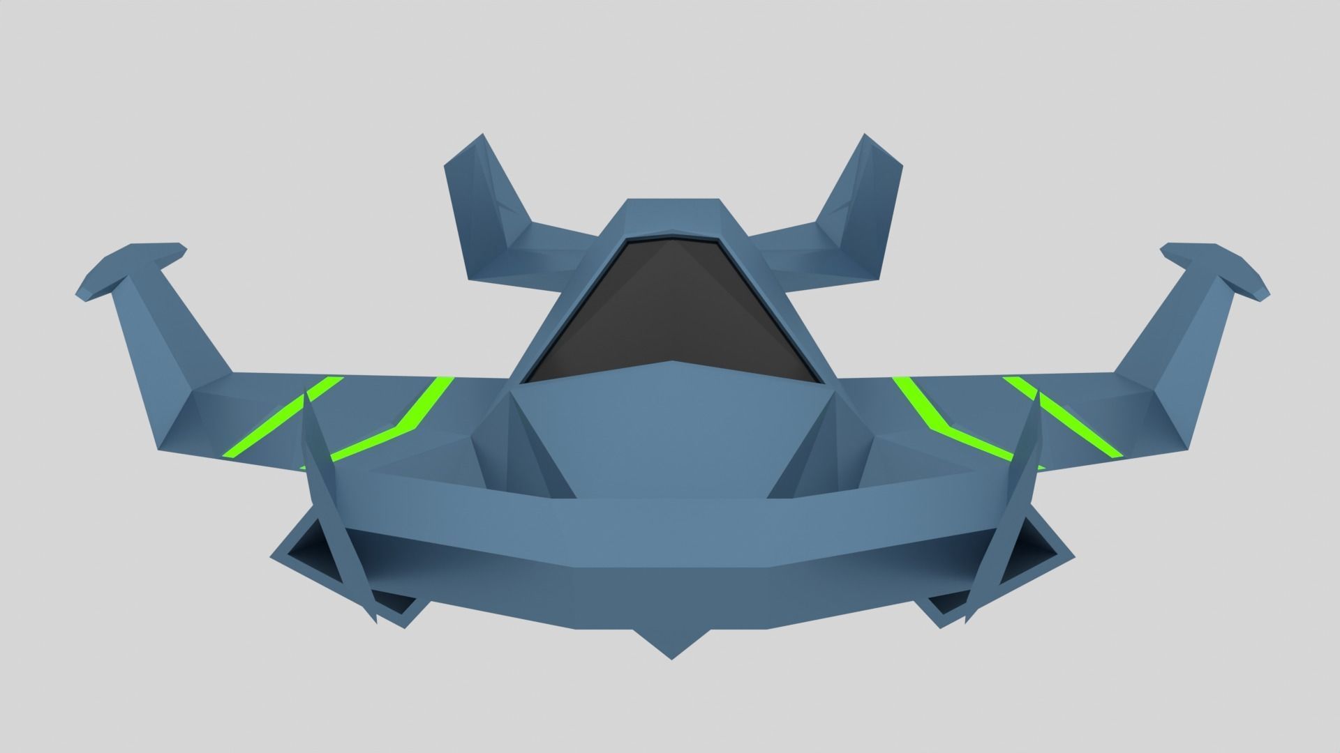 Low Poly Spaceship futuristic free 3D model | CGTrader