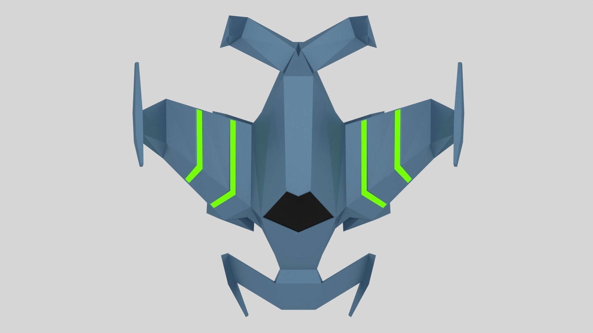 Low Poly Spaceship futuristic free 3D model | CGTrader
