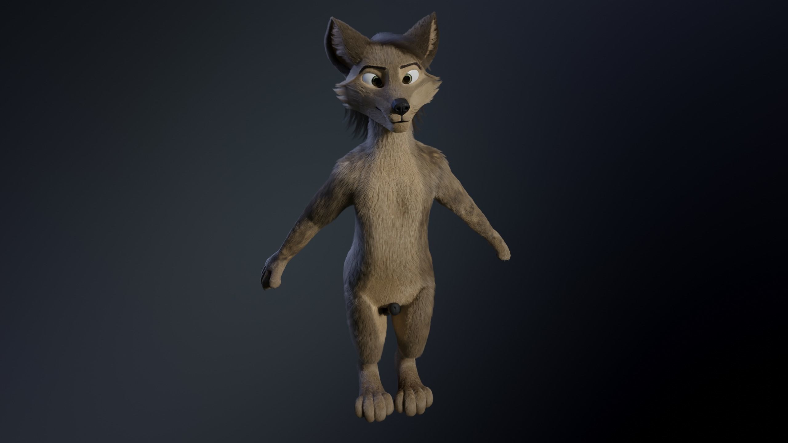 Kadu Anthro Wolf 3D model rigged | CGTrader