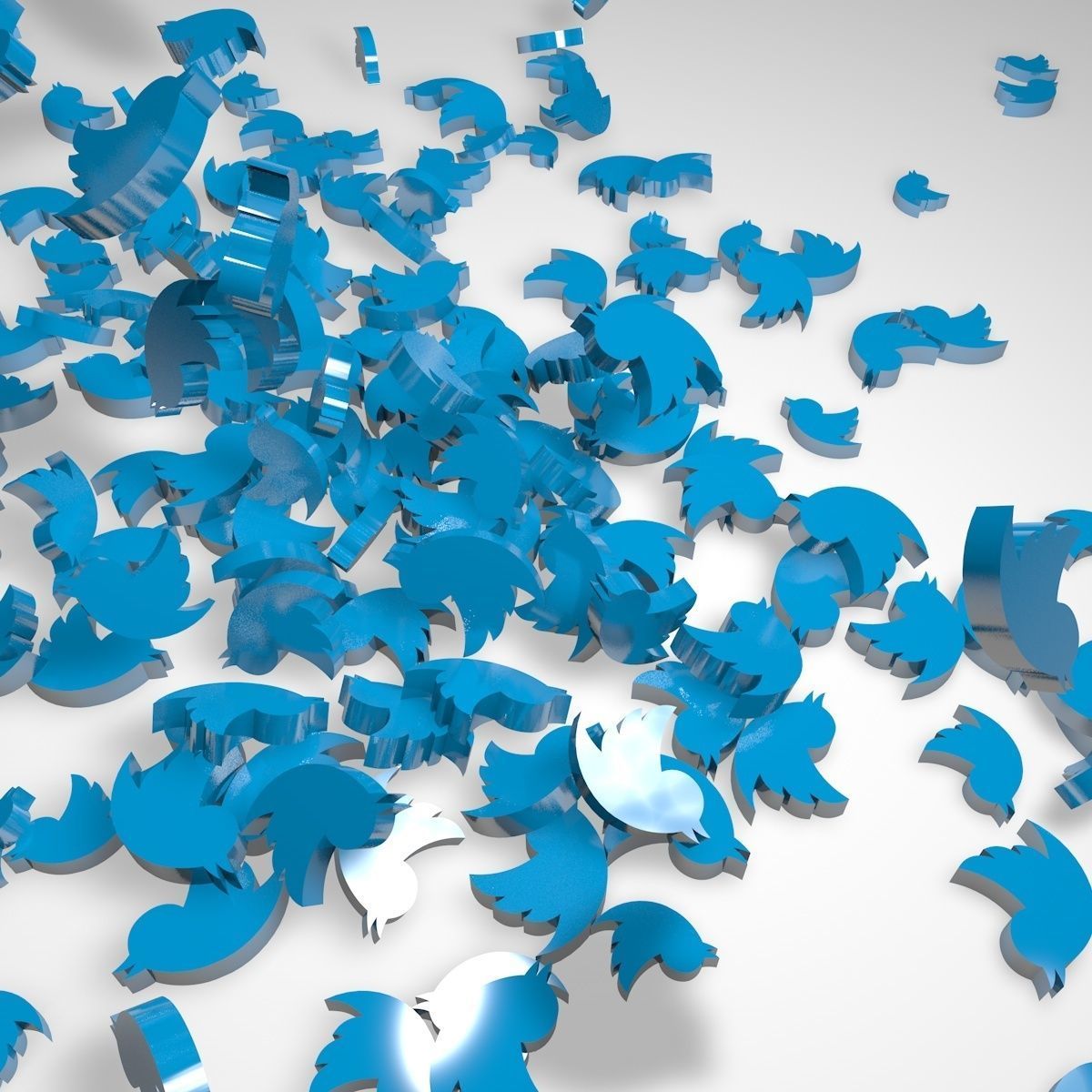 Twitter Logo with Animation 3D 3D model animated | CGTrader