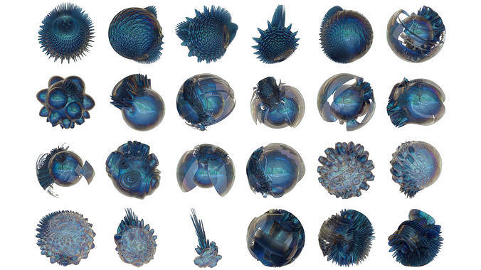 24 Blue Orbs 3D Model Collection | CGTrader