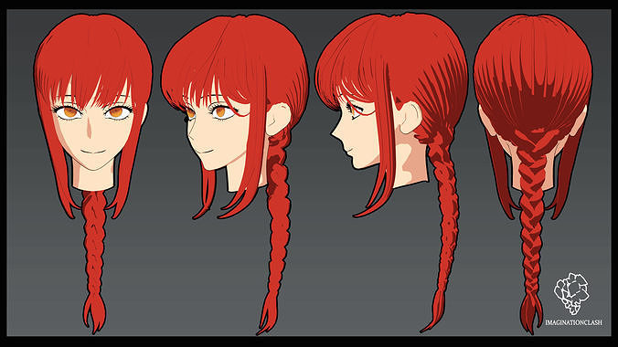 Makima Hairstyle 3D model | CGTrader