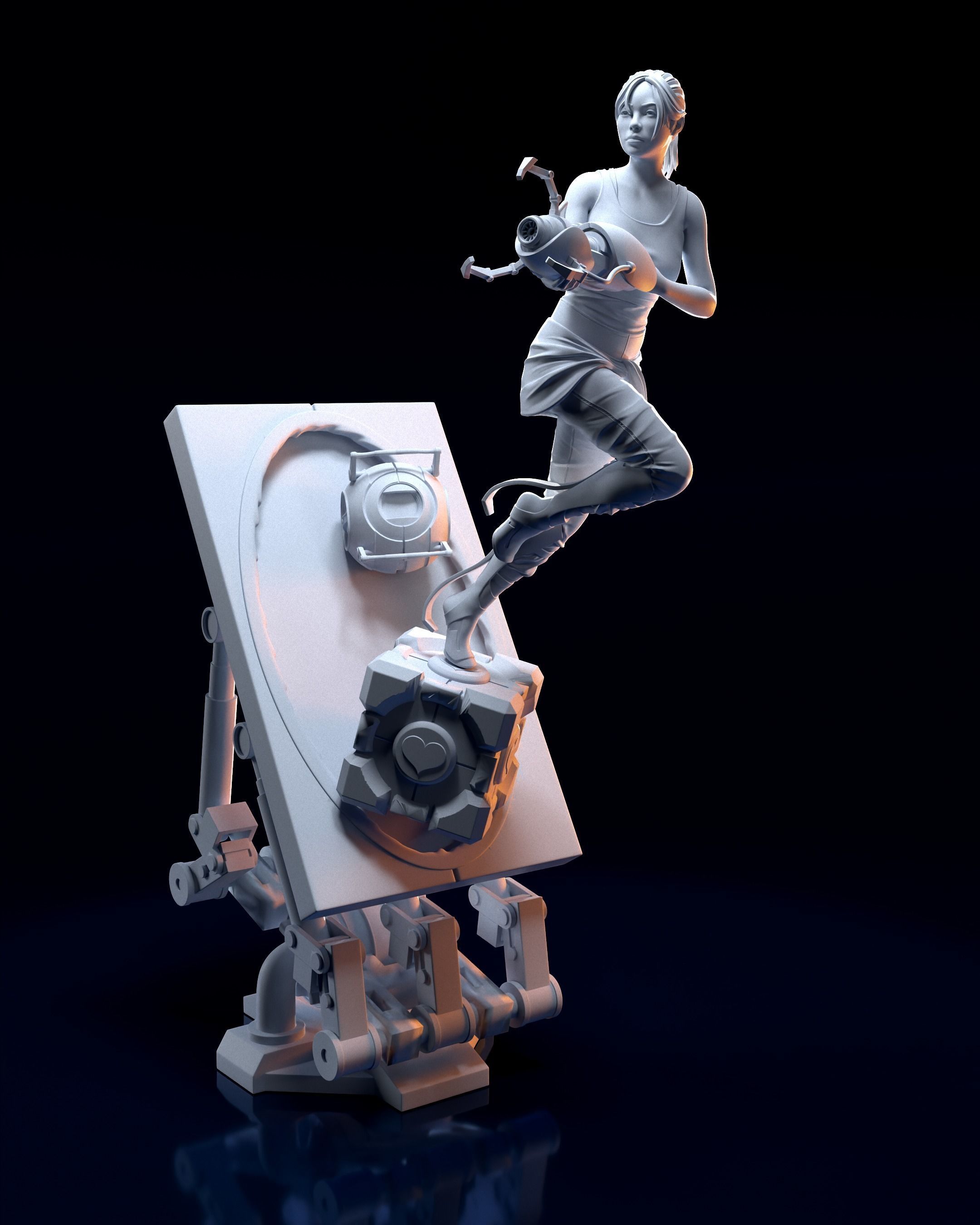 Chell 3D model 3D printable | CGTrader