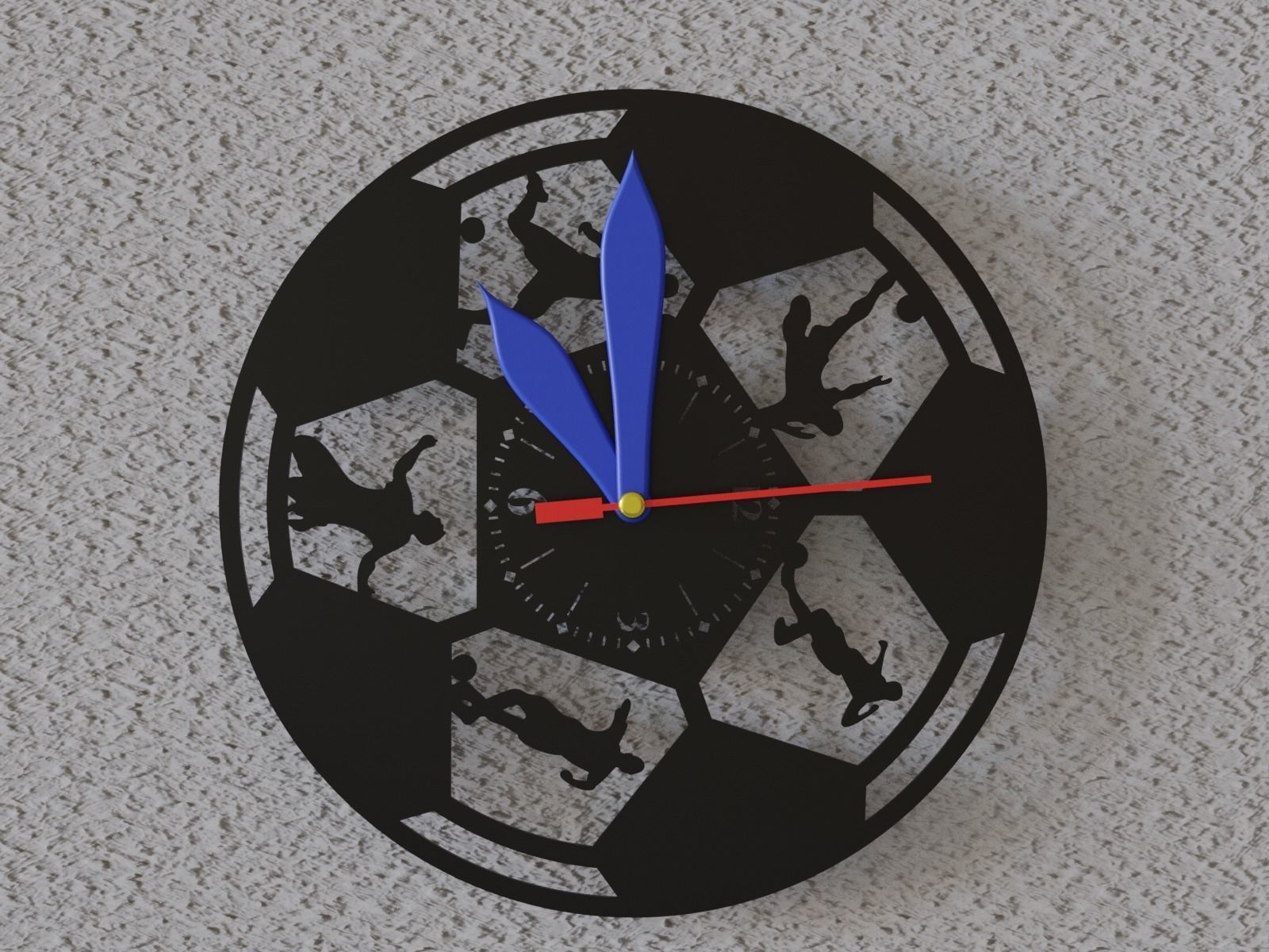 fotbal wall clock 3D model 3D printable | CGTrader