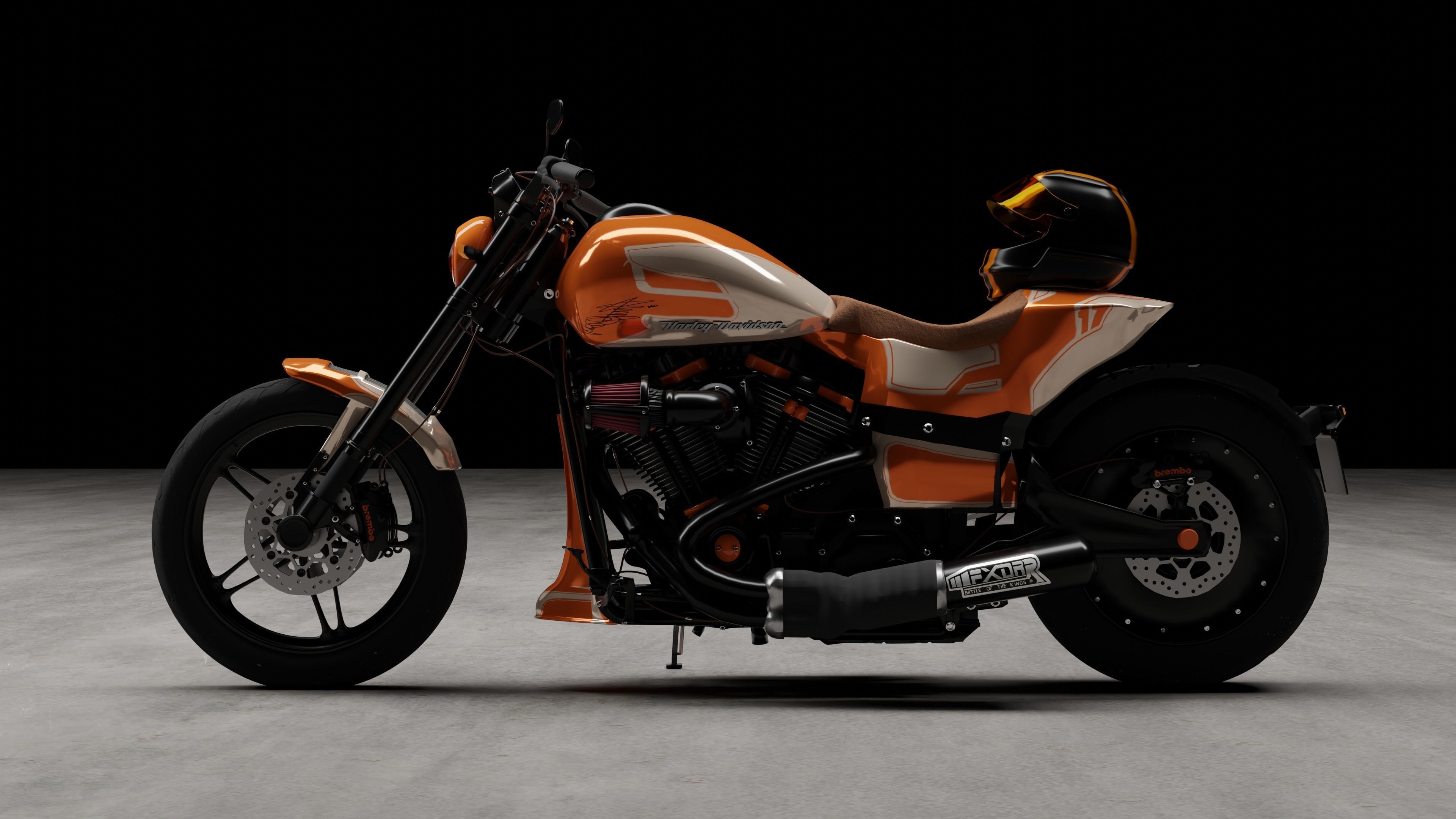 Harley Davidson FXDR Custom 3D model | CGTrader