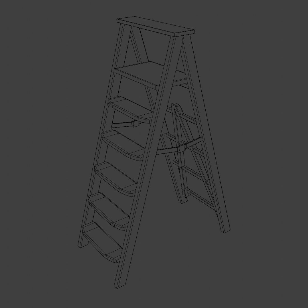 3D model Metallic construction ladder VR / AR / low-poly | CGTrader