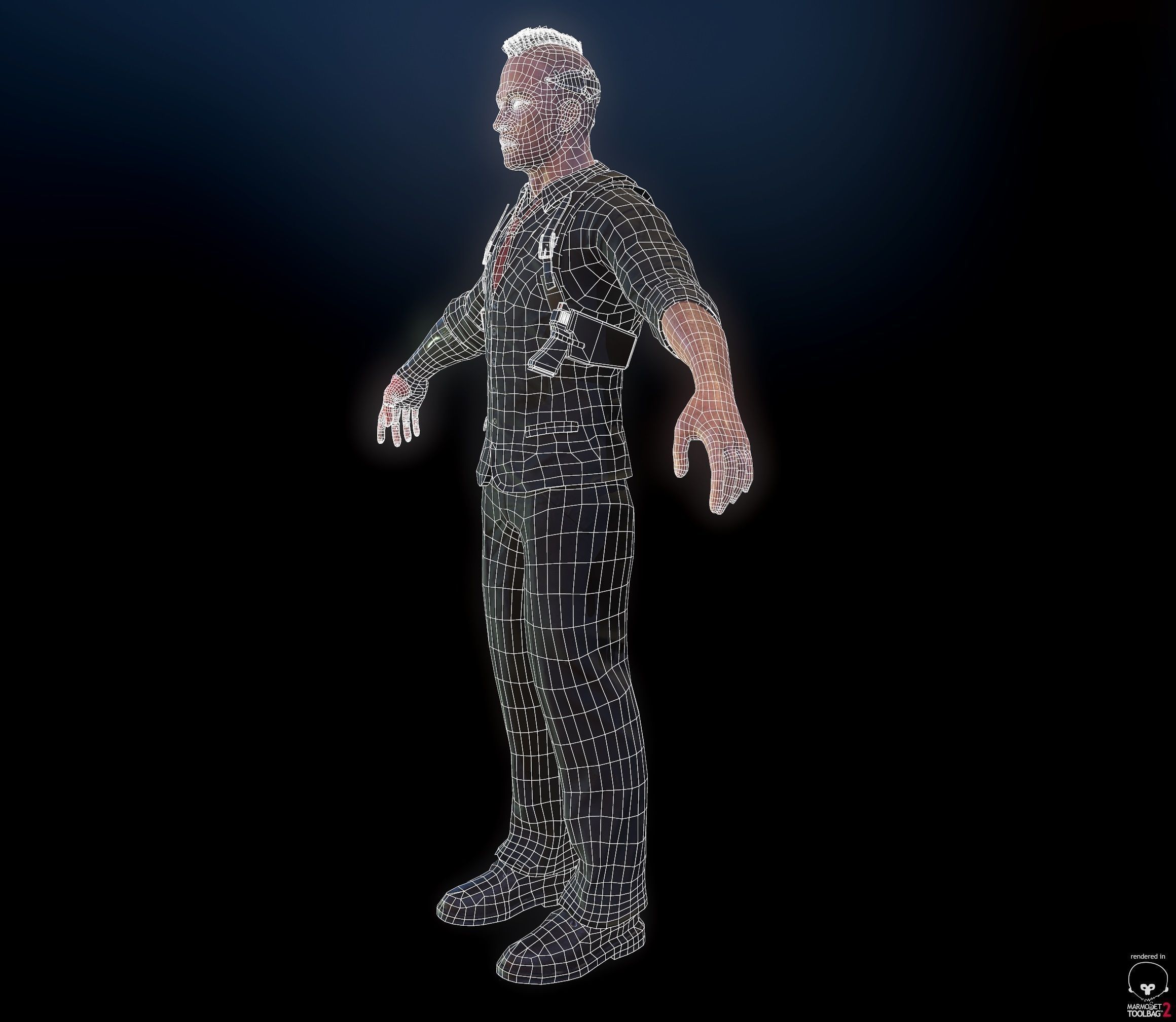 3D model Cyberpunk detective VR / AR / low-poly | CGTrader