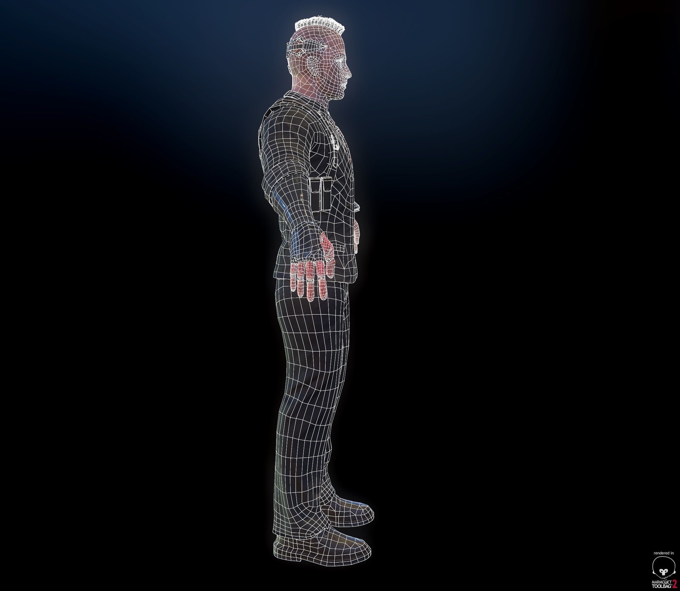 3D model Cyberpunk detective VR / AR / low-poly | CGTrader