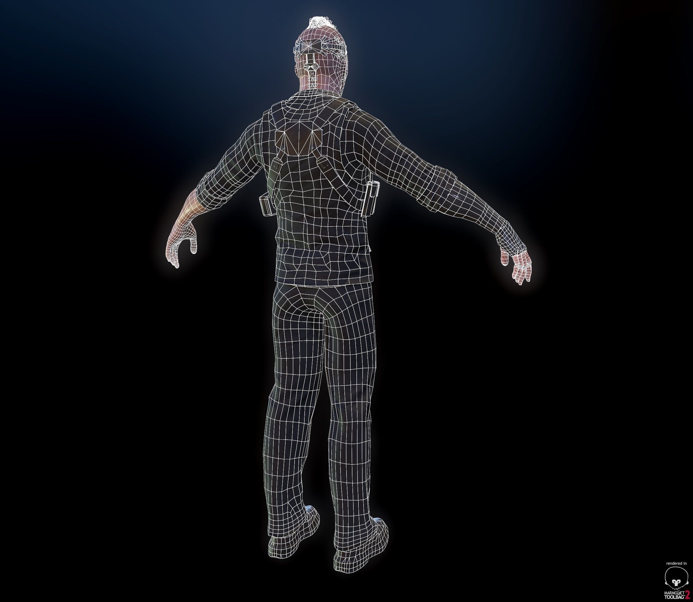 3D model Cyberpunk detective VR / AR / low-poly | CGTrader