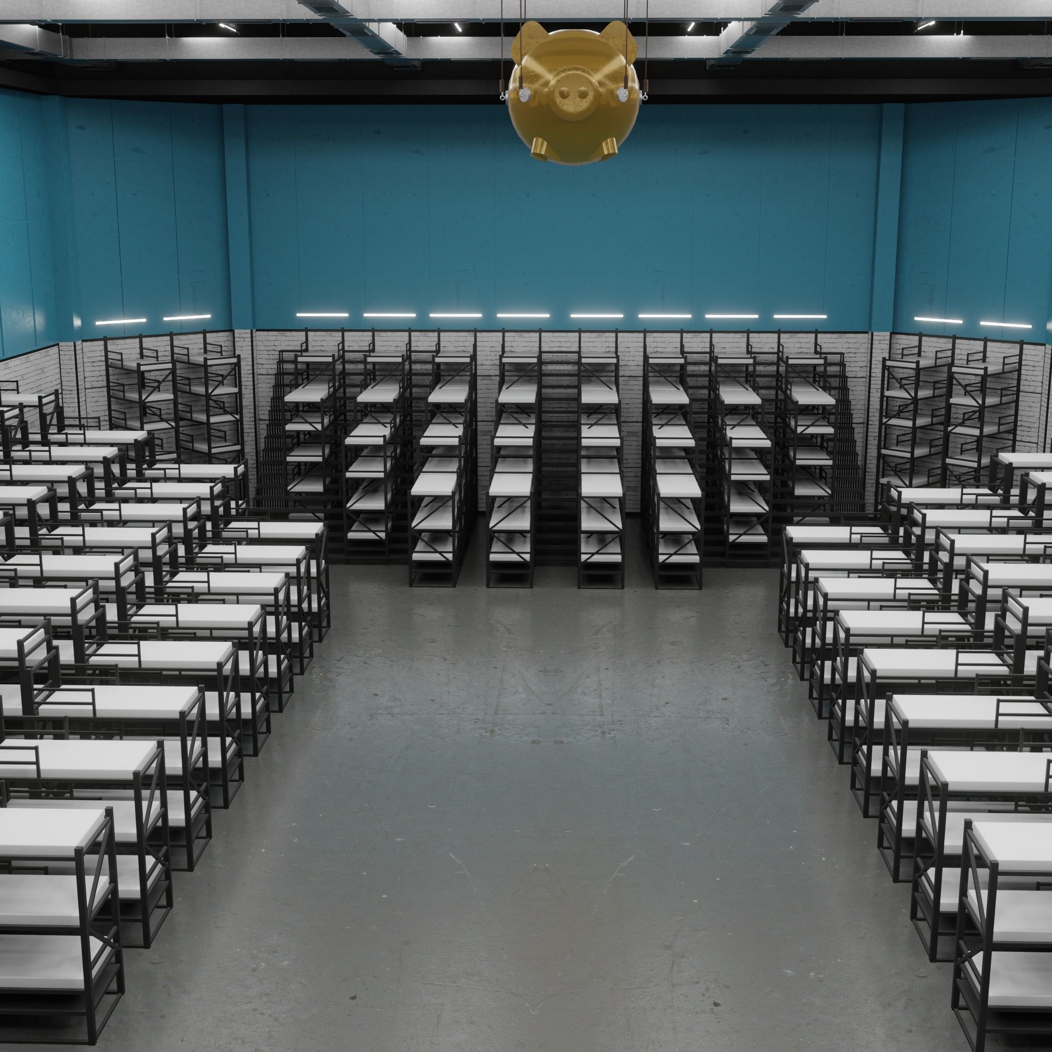 3D model Squid Game Bathroom Sleeping area 3D model VR / AR / low-poly ...