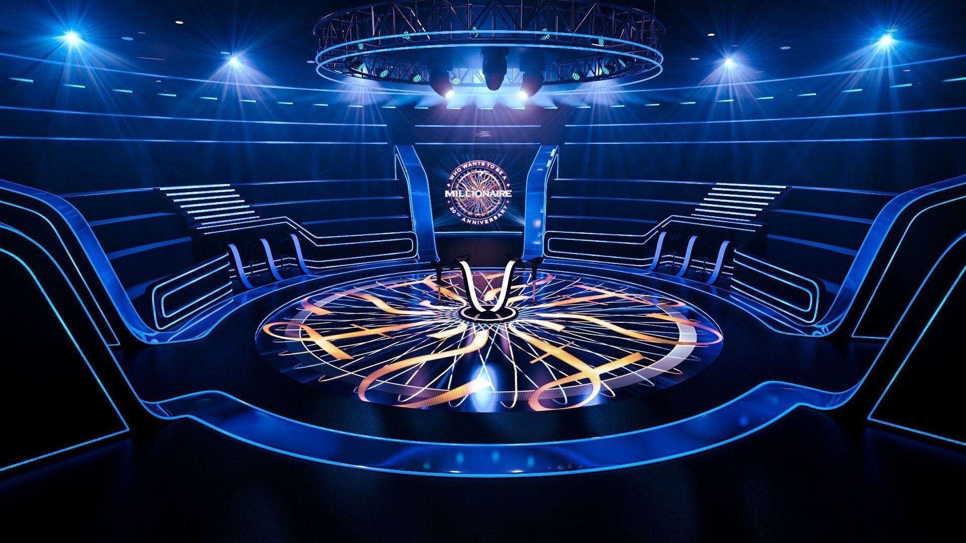 Who Wants To Be A Millionaire TV Studio Set 3D 3D model | CGTrader