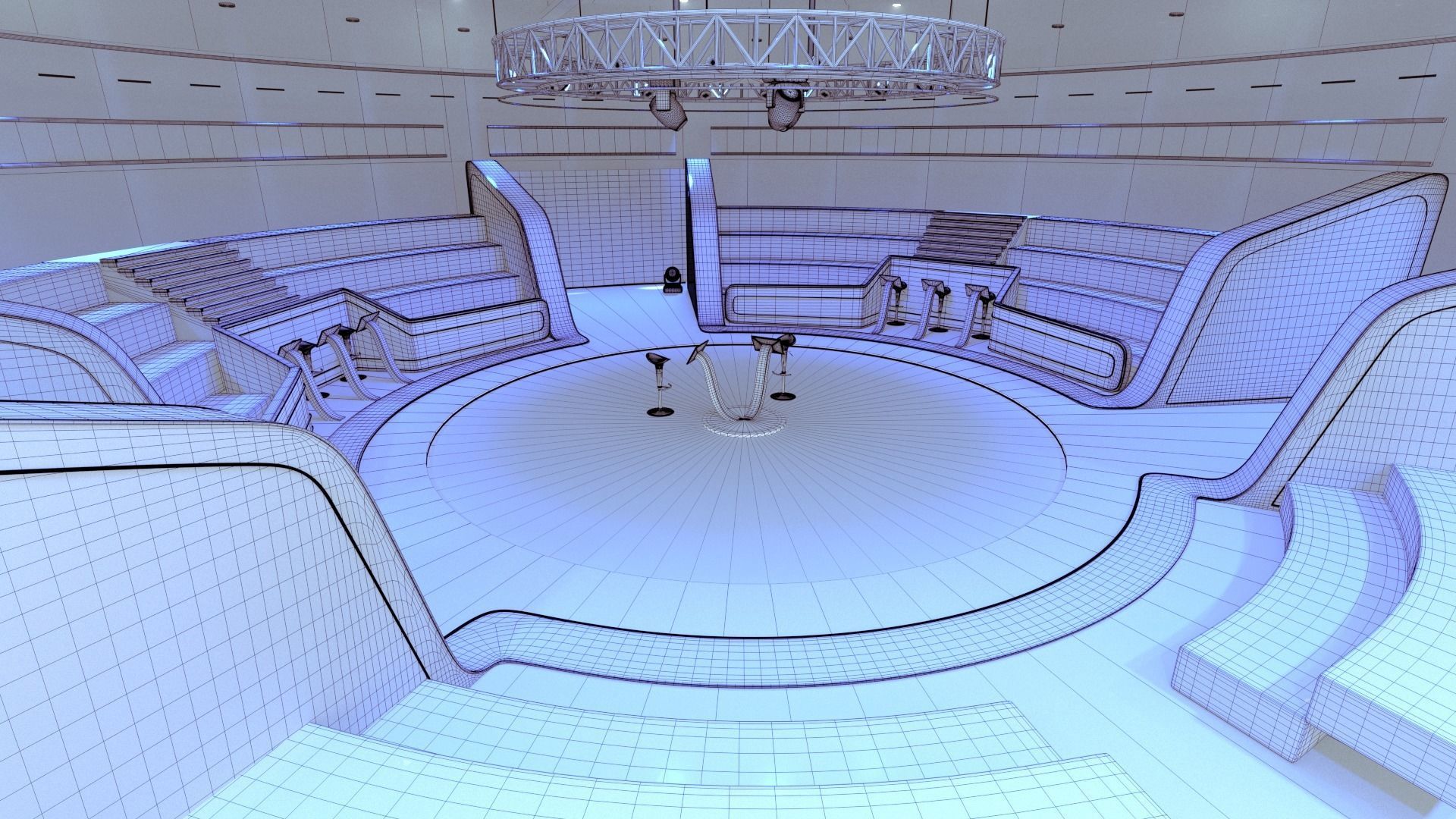 Who Wants To Be A Millionaire TV Studio Set 3D 3D model | CGTrader
