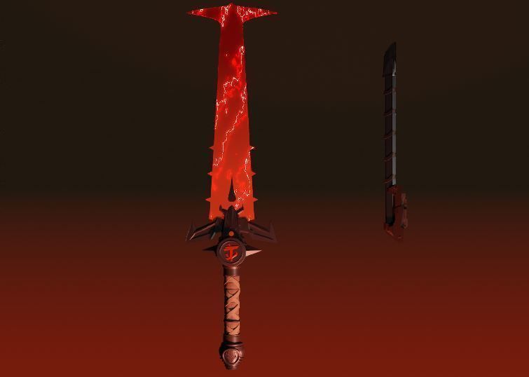 DOOM Eternal Crucible Sword 3D model animated rigged | CGTrader