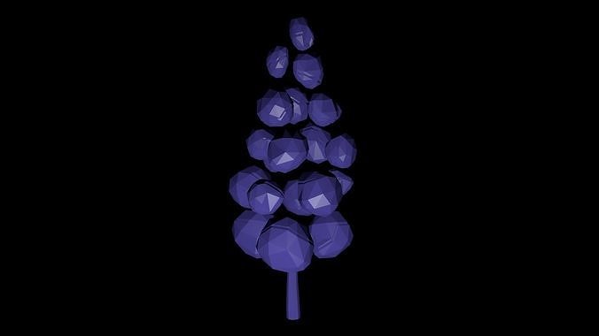 blue tree free 3D model | CGTrader