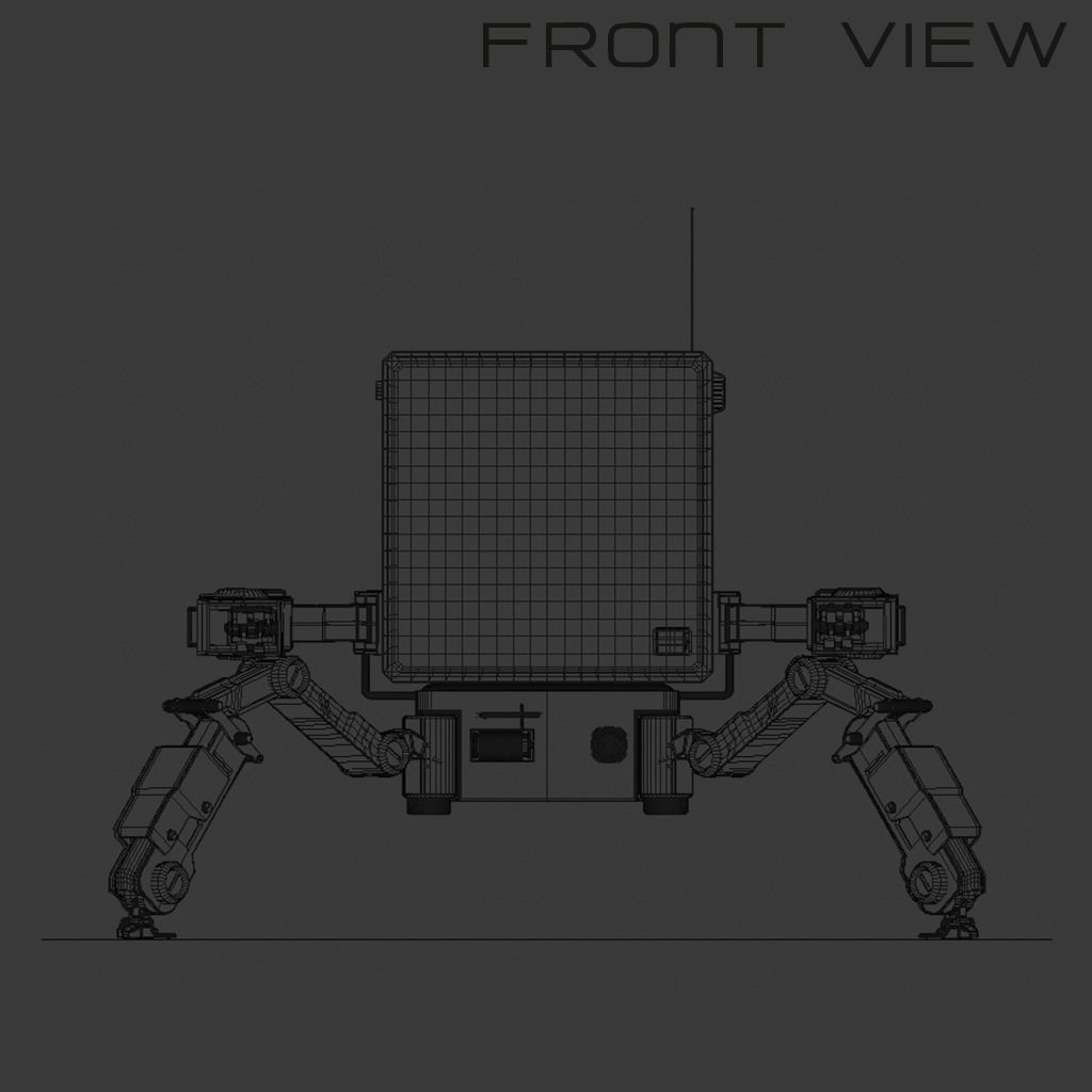 3D model Sprinkles the bot - low poly sci-fi robot 3D model VR / AR ...