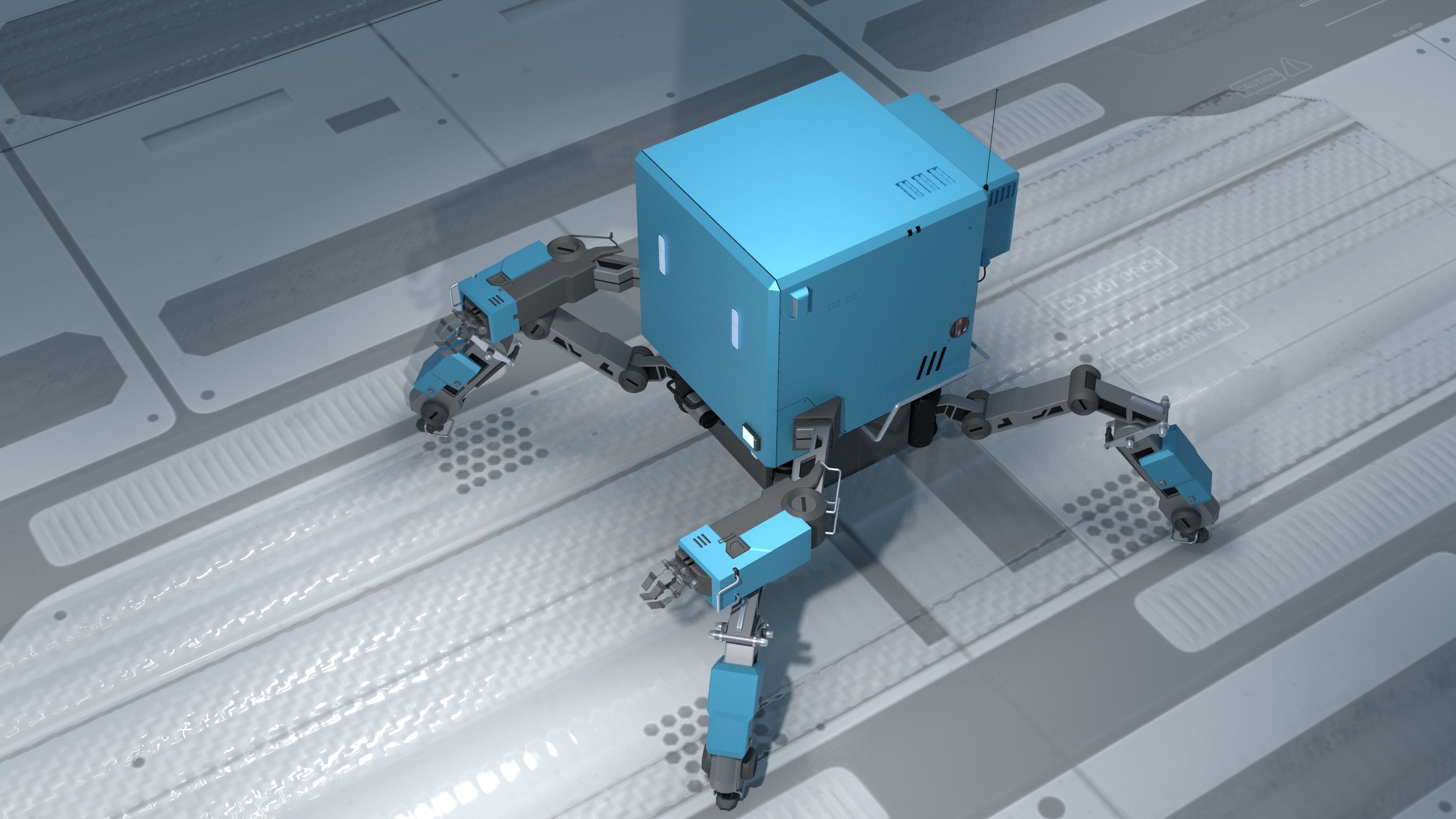 3D model Sprinkles the bot - low poly sci-fi robot 3D model VR / AR ...